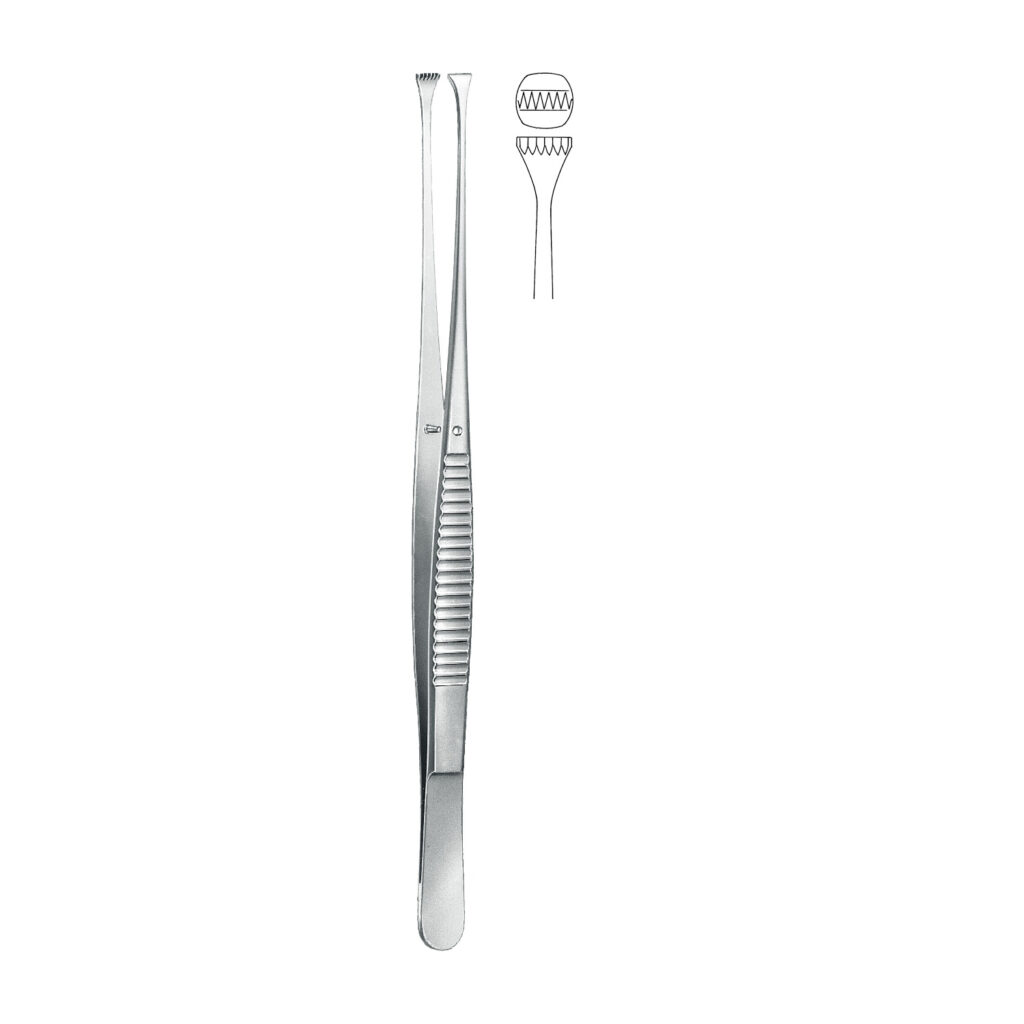 001-003-042 Tissue Forceps, Nelson Teeth 6×7 - S.S. Surgimed